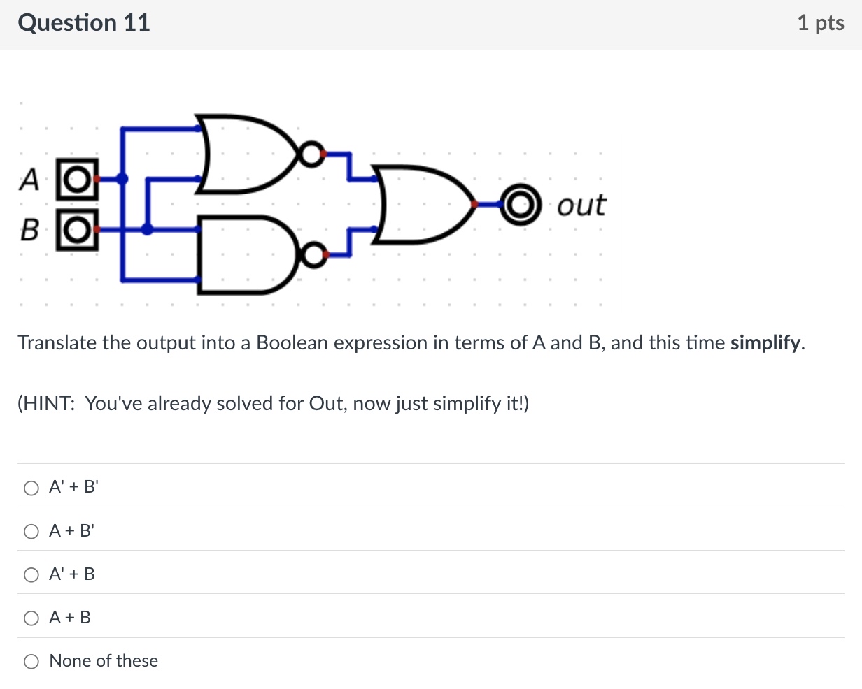 Solved Select the Boolean expression for the following | Chegg.com