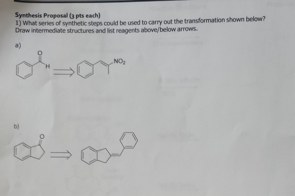 Solved Synthesis Proposal What series of synthetic steps | Chegg.com