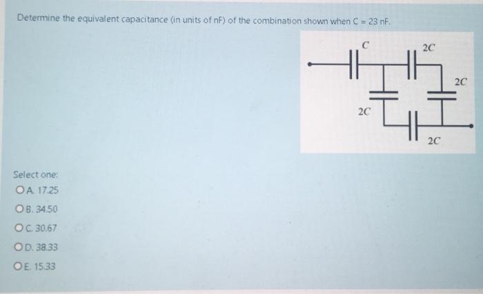 Solved Determine the equivalent capacitance (in units of nF) | Chegg.com