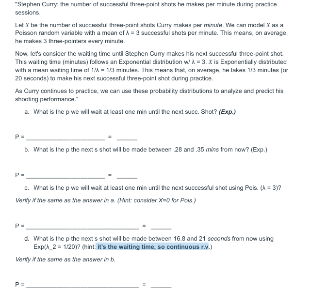 Solved "Stephen Curry: the number of ﻿successful three-point | Chegg.com