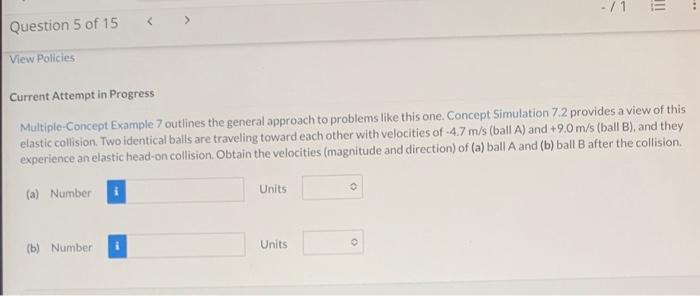 Solved Current Attempt in Progress Multiple-Concept Example | Chegg.com