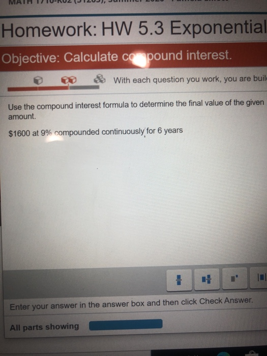 Solved Homework: HW 5.3 Exponential Objective: Calculate | Chegg.com