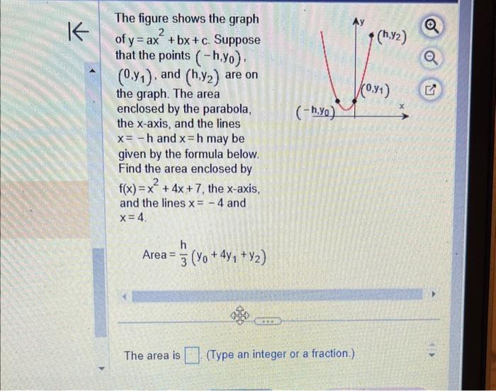 Solved The figure shows the graph of y=ax2+bx+c. Suppose | Chegg.com