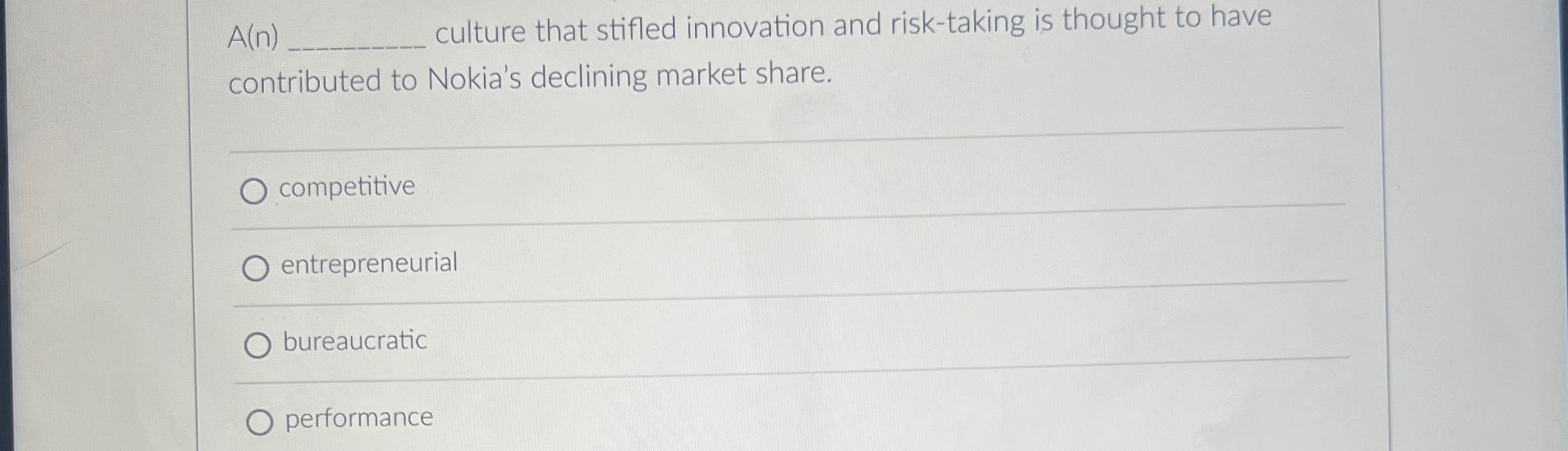 Solved A(n) q, ﻿culture that stifled innovation and | Chegg.com