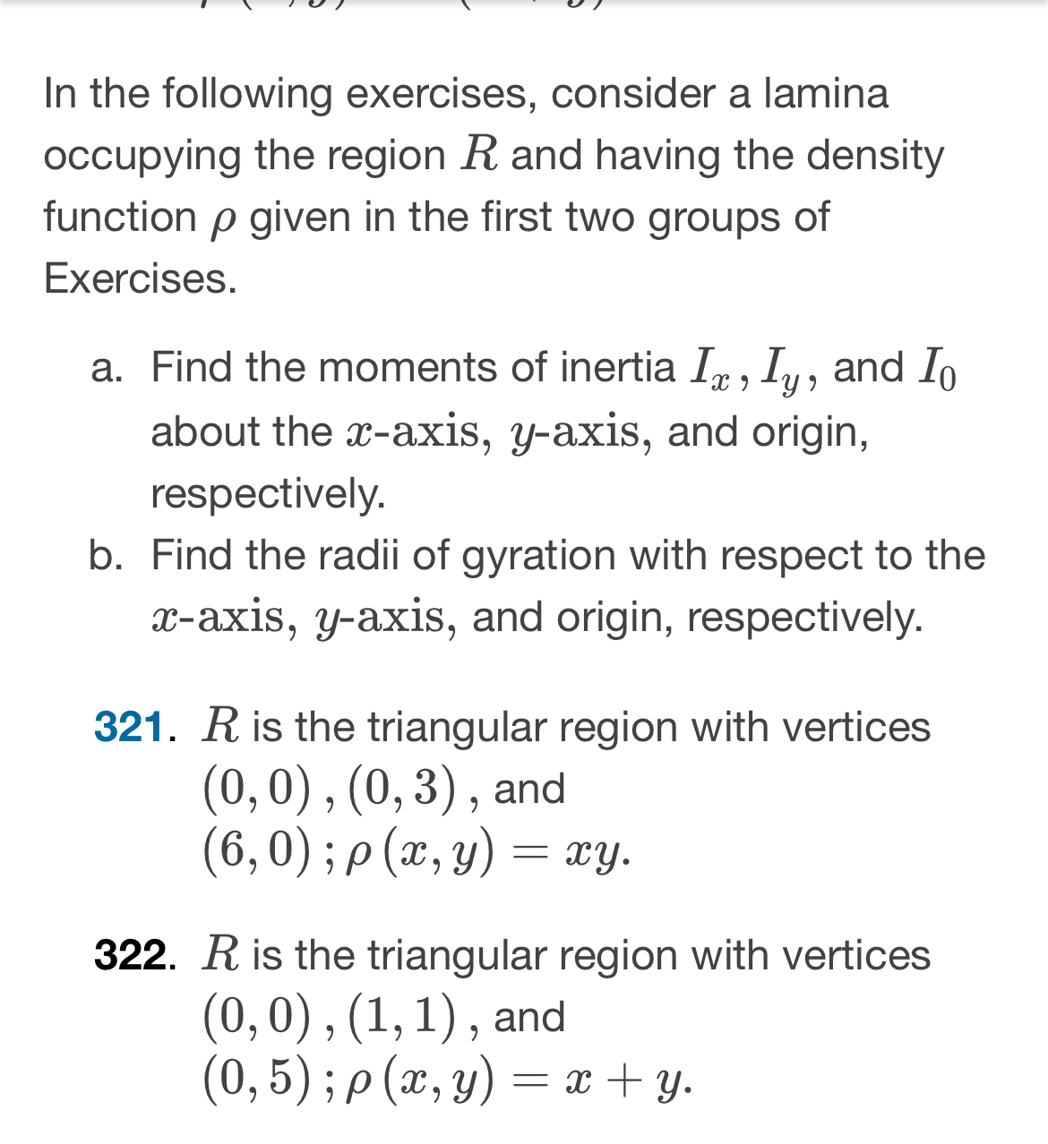 Solved In the following exercises, consider a lamina | Chegg.com