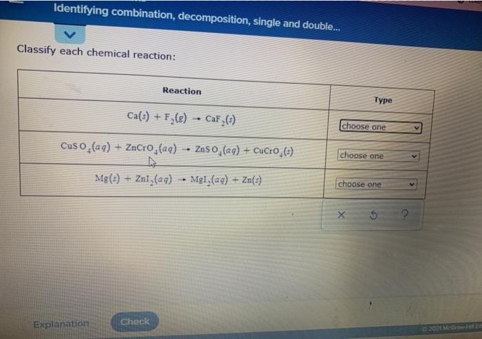 Solved Identifying combination, decomposition, single and | Chegg.com