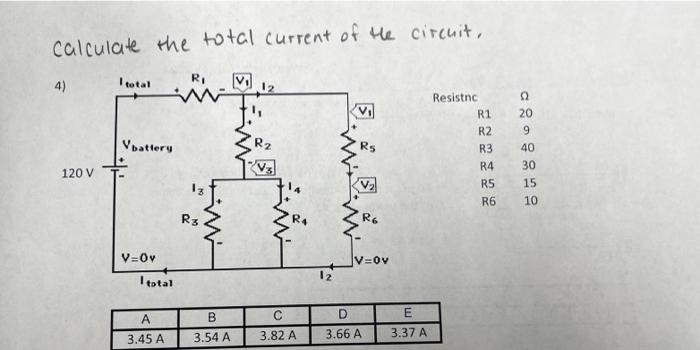 Solved calculate the total current of the circuit, | Chegg.com