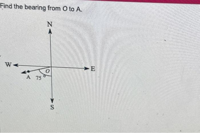 Solved Find the bearing from O to A. | Chegg.com