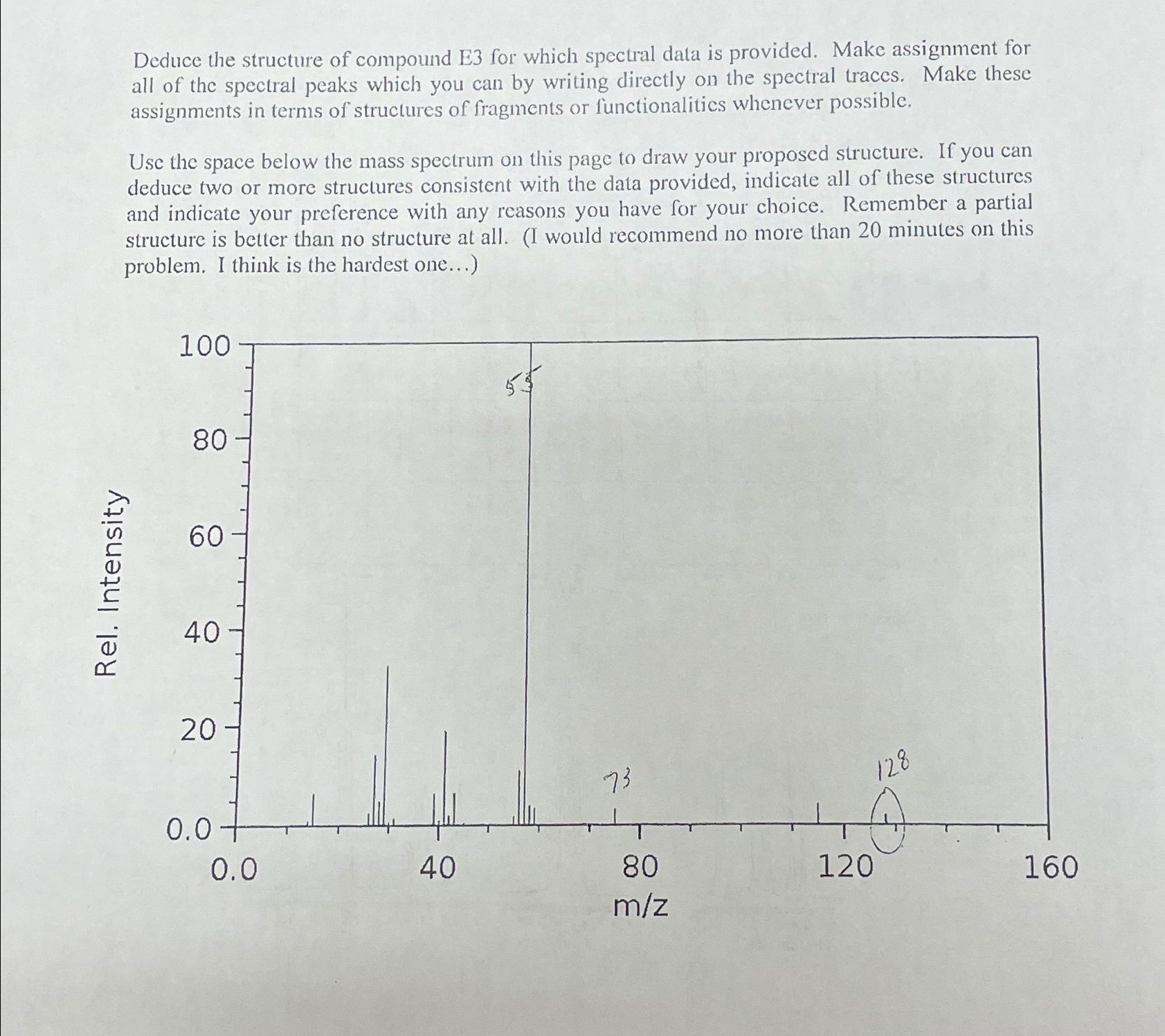 Solved Deduce the structure of compound E3 ﻿for which | Chegg.com