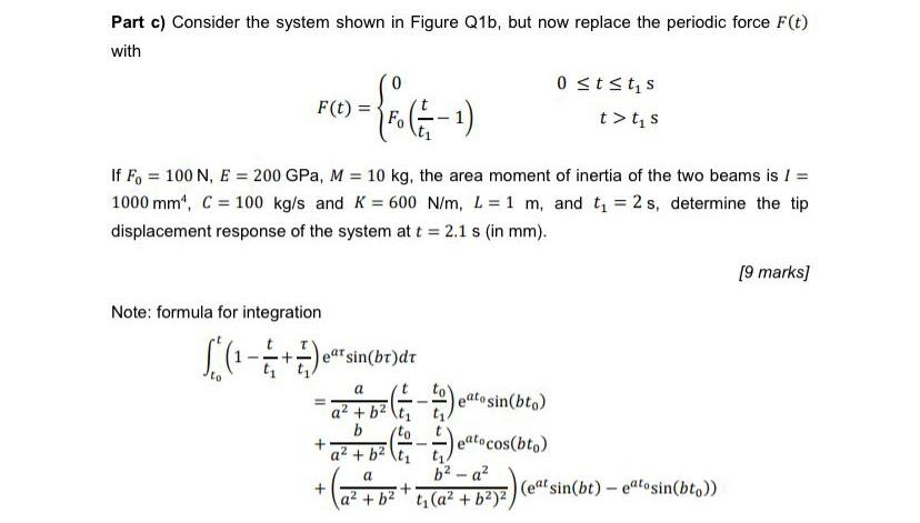 Solved Part c) Consider the system shown in Figure Q1b, but | Chegg.com