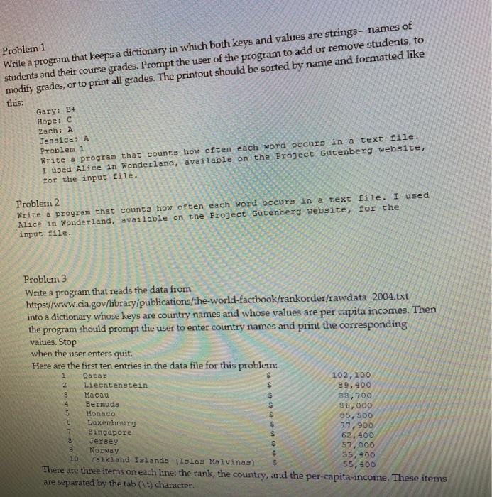 solved-problem-1-write-a-program-that-keeps-a-dictionary-in-chegg