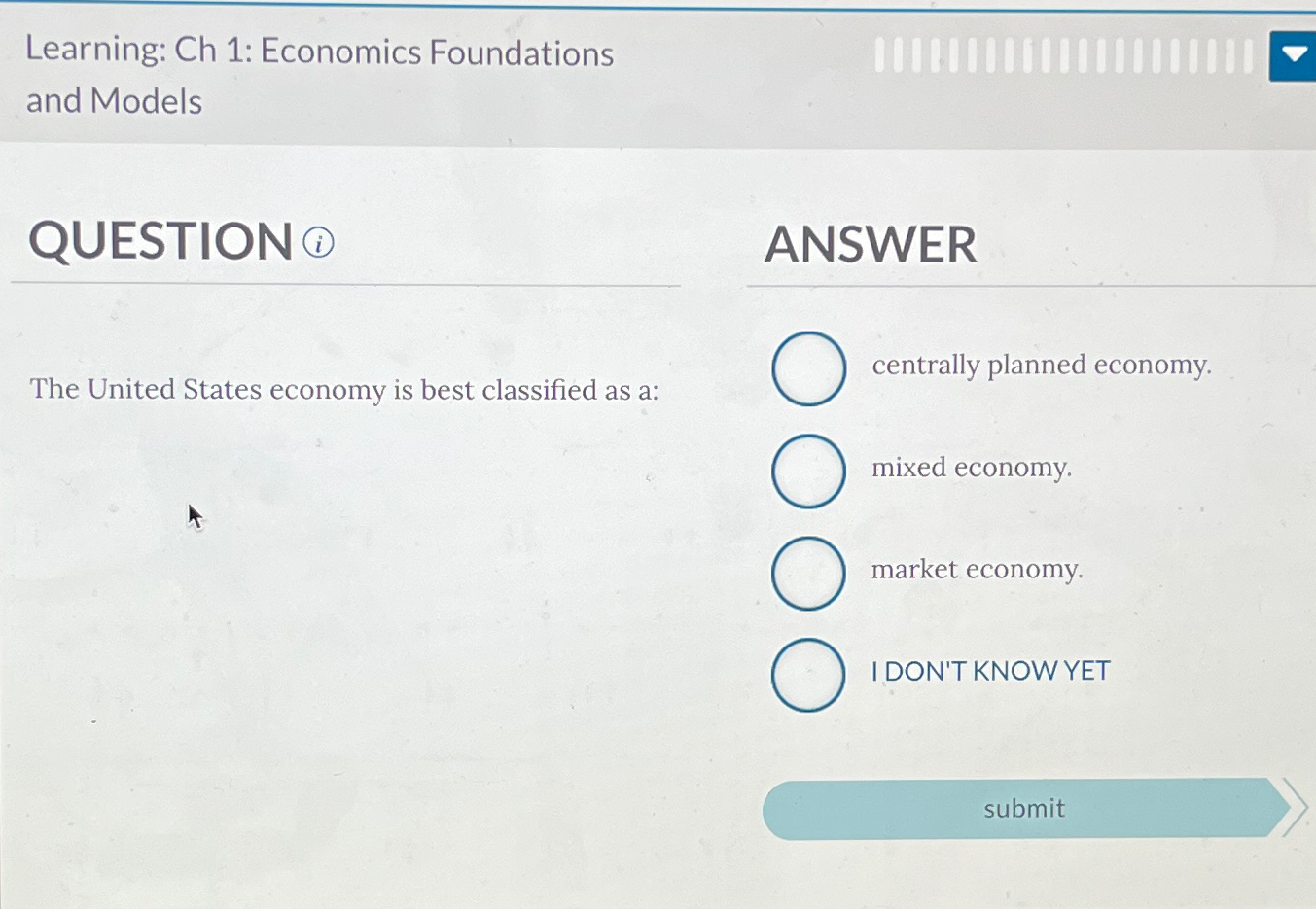 Solved Learning: Ch 1: Economics Foundations and | Chegg.com