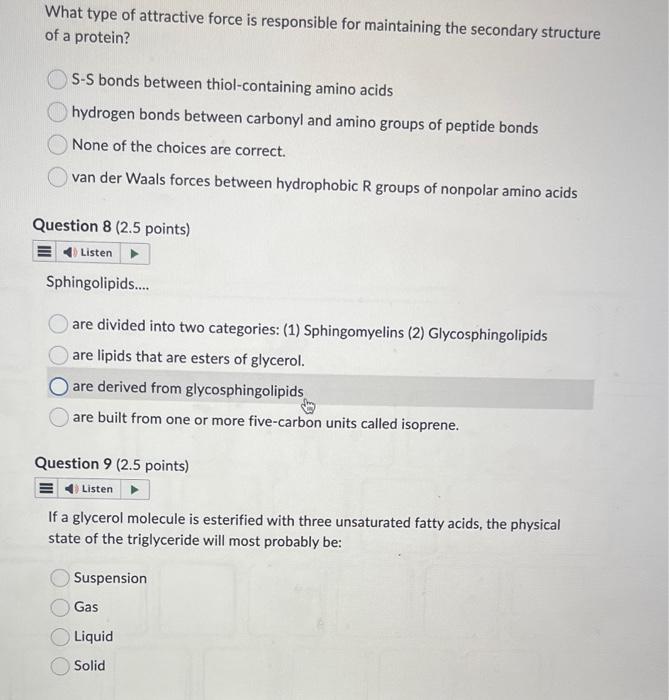 Solved What type of attractive force is responsible for | Chegg.com