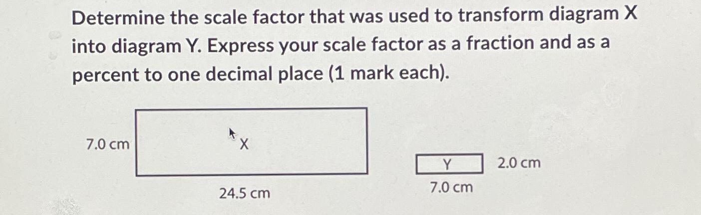 Solved Determine the scale factor that was used to transform | Chegg.com