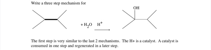 Solved Write a three step mechanism for OH + H20 H* The | Chegg.com
