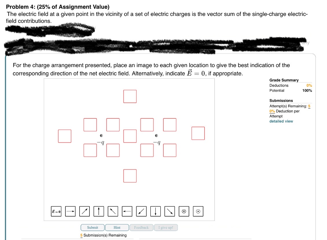 Problem 4: ( 25% ﻿of Assignment Value)The electric | Chegg.com