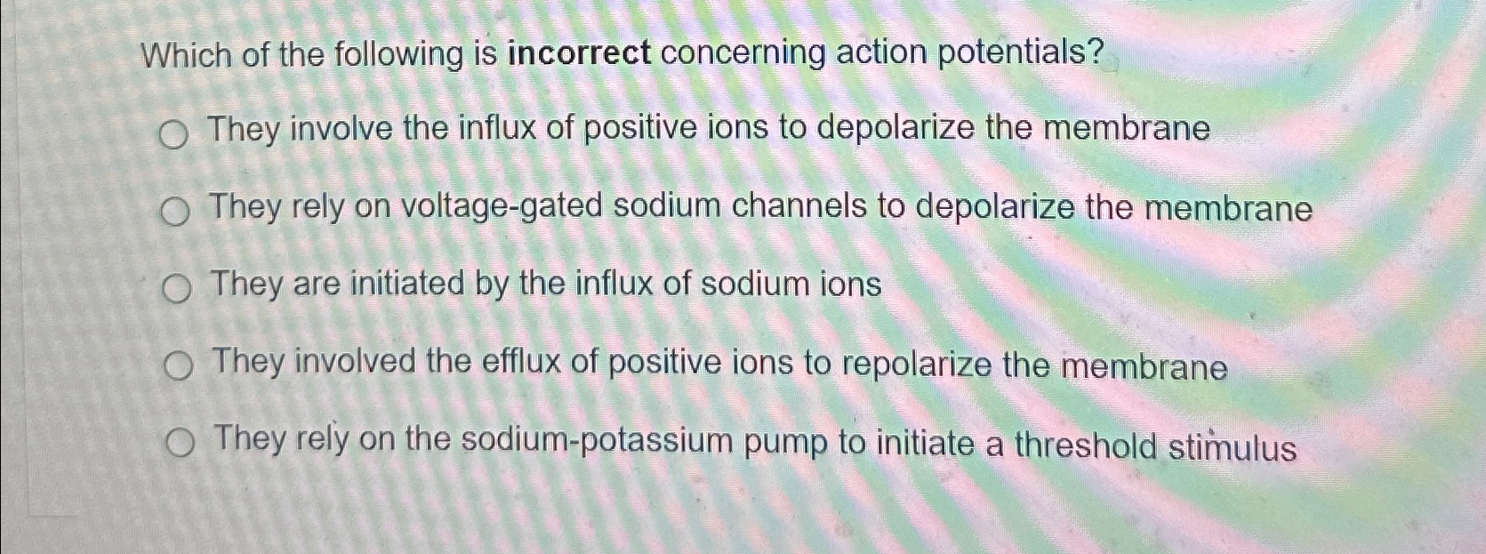 Solved Which of the following is incorrect concerning action | Chegg.com