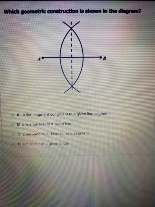 Solved Which geometric construction is shown in the diagram? | Chegg.com
