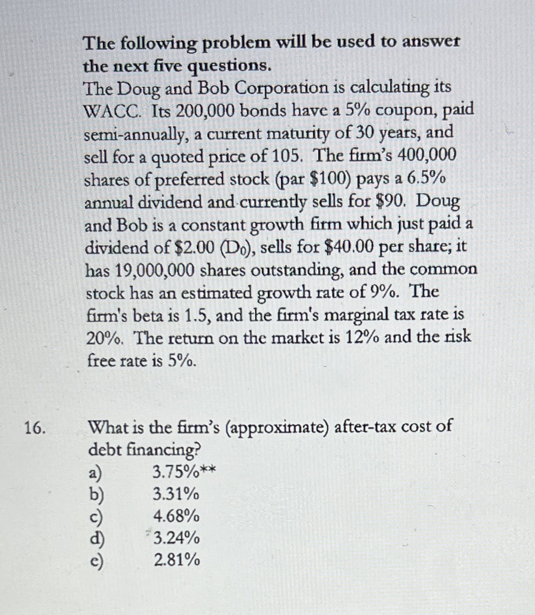 Solved by an EXPERT The following problem will be used to answet the next | Chegg.com