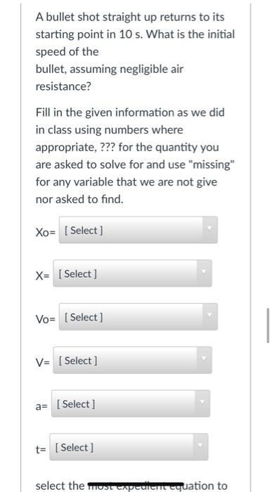 Solved A bullet shot straight up returns to its starting | Chegg.com