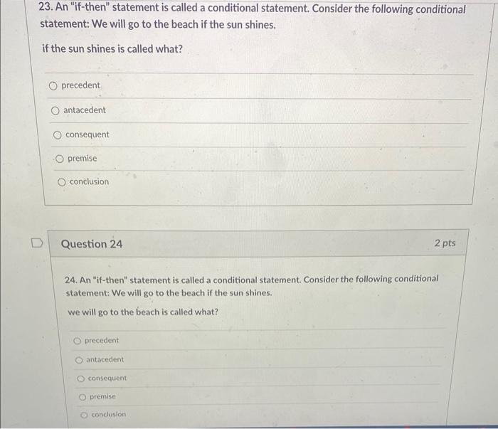 23 An if then Statement Is Called A Conditional Chegg