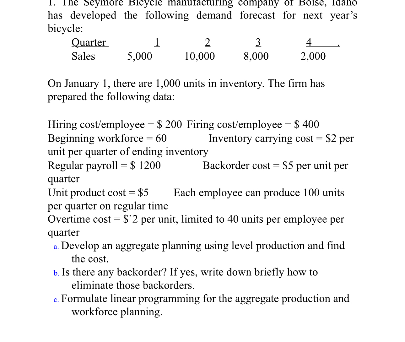 Solved Answer questons a through c and explain how to do the | Chegg.com