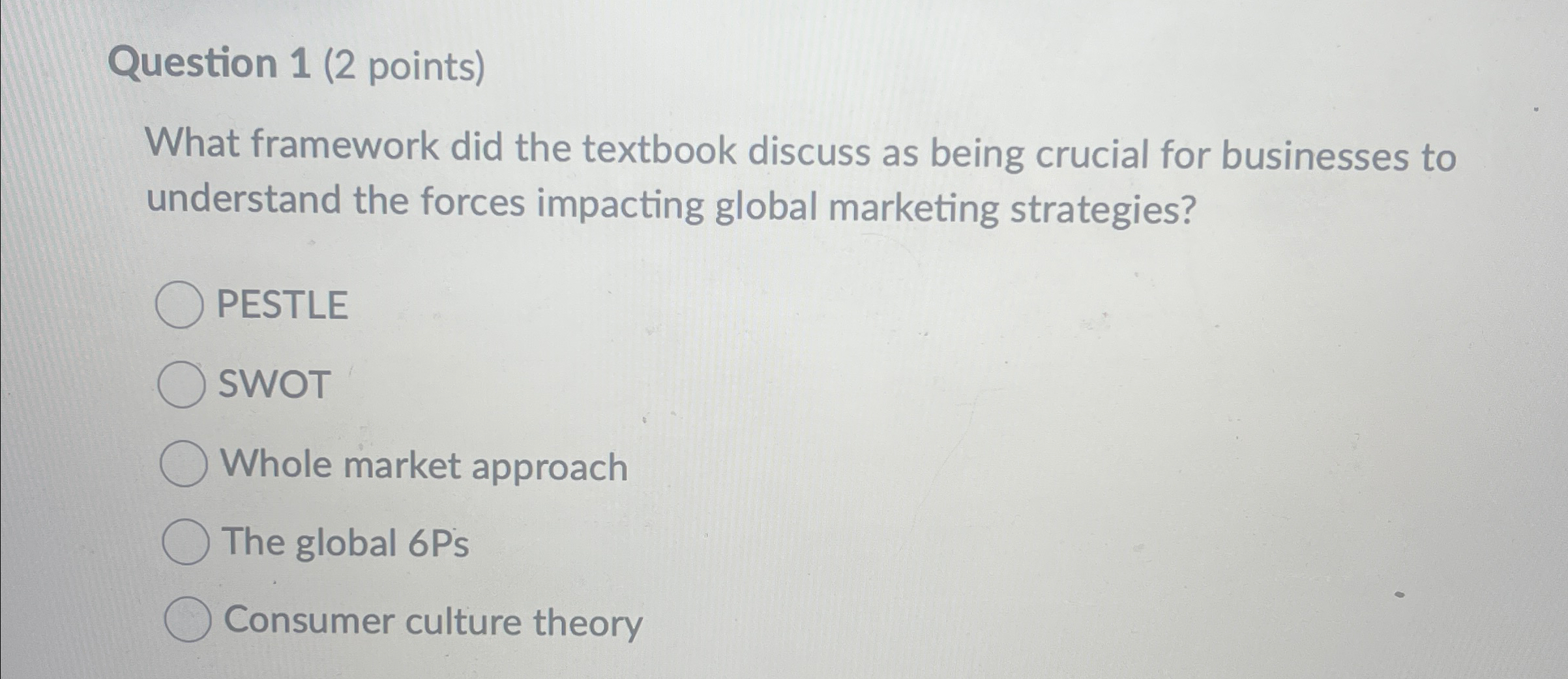 Solved Question 1 (2 ﻿points)What framework did the textbook | Chegg.com