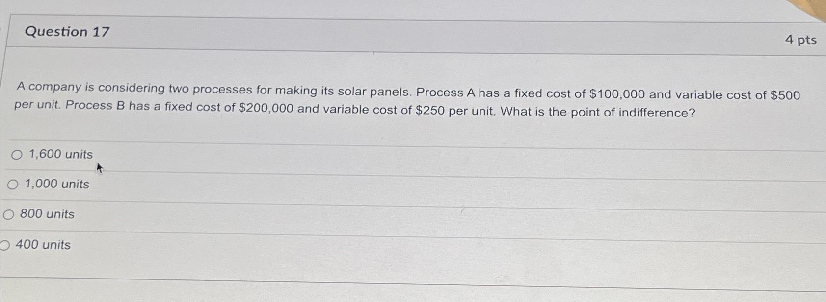 Solved Question 174 ﻿ptsA company is considering two | Chegg.com