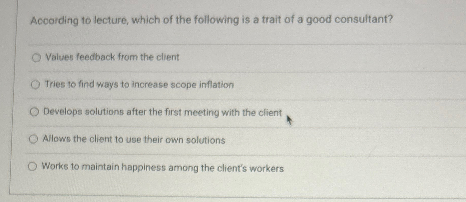 Solved According to lecture, which of the following is a | Chegg.com