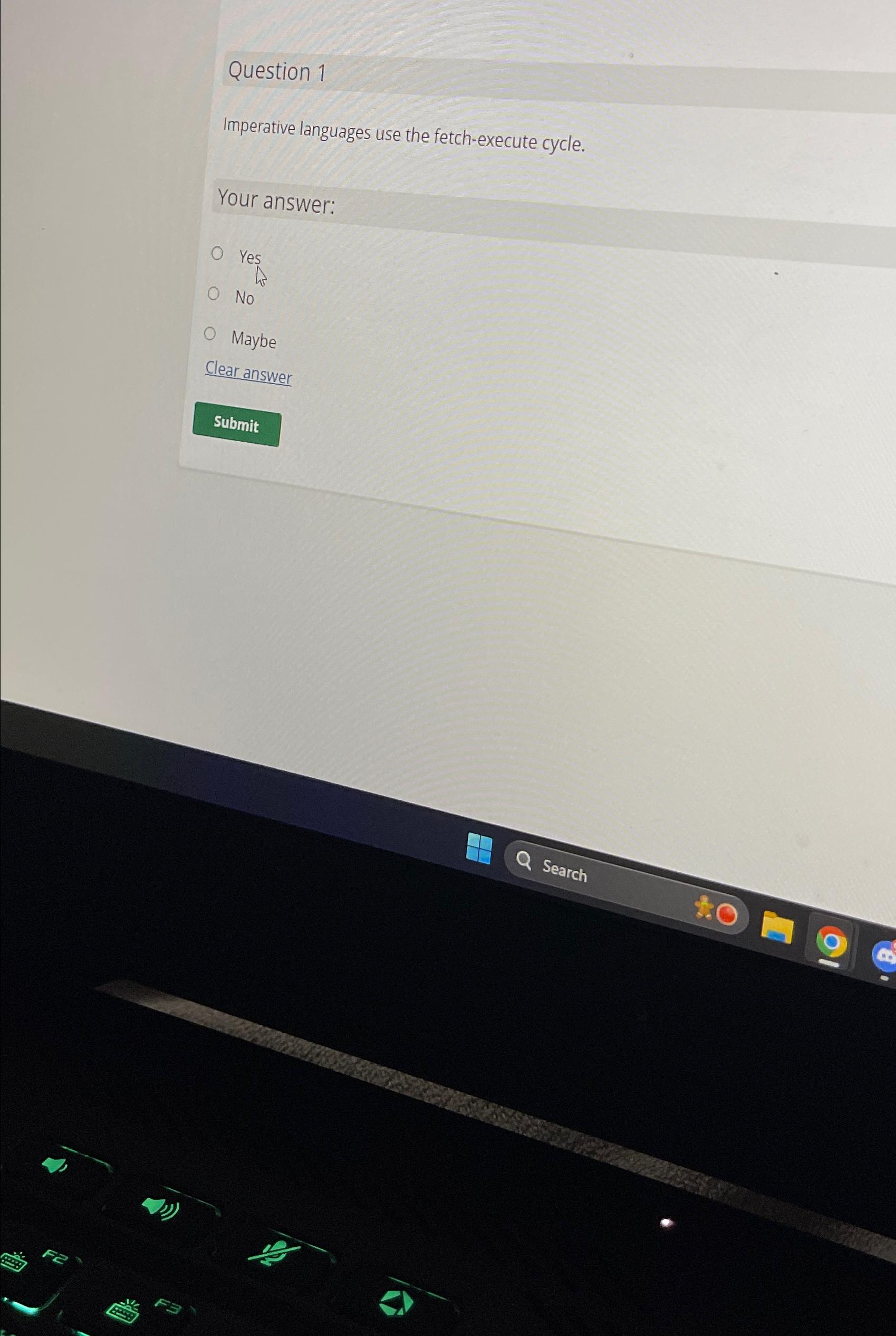 Solved Question 1Imperative languages use the fetch-execute | Chegg.com