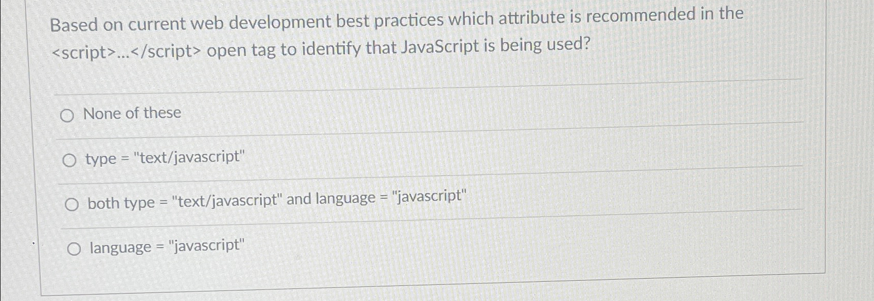 Solved Based on current web development best practices which | Chegg.com