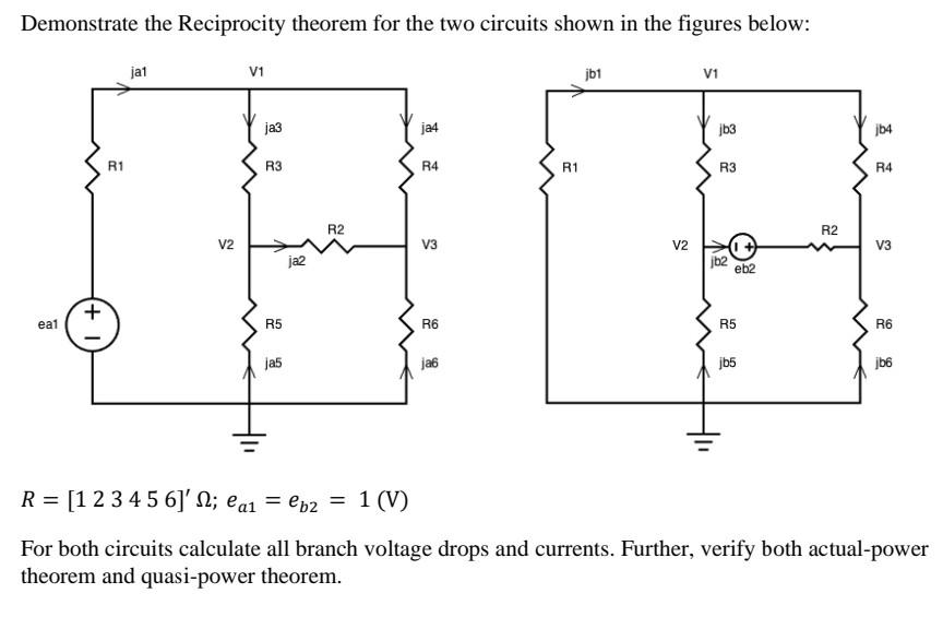 Solved Demonstrate the Reciprocity theorem for the two | Chegg.com