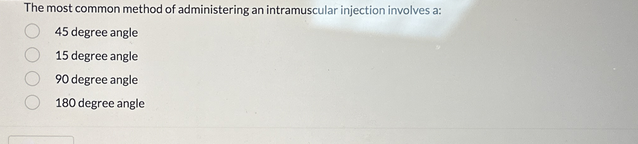 Solved The most common method of administering an | Chegg.com