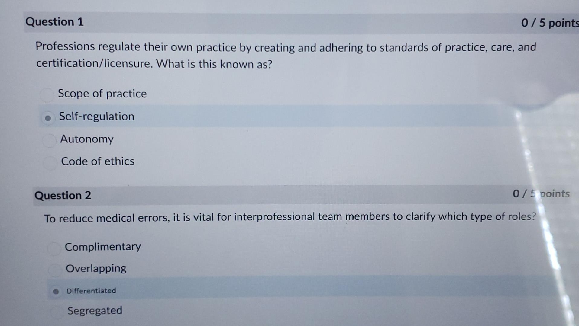 Solved Professions regulate their own practice by creating | Chegg.com
