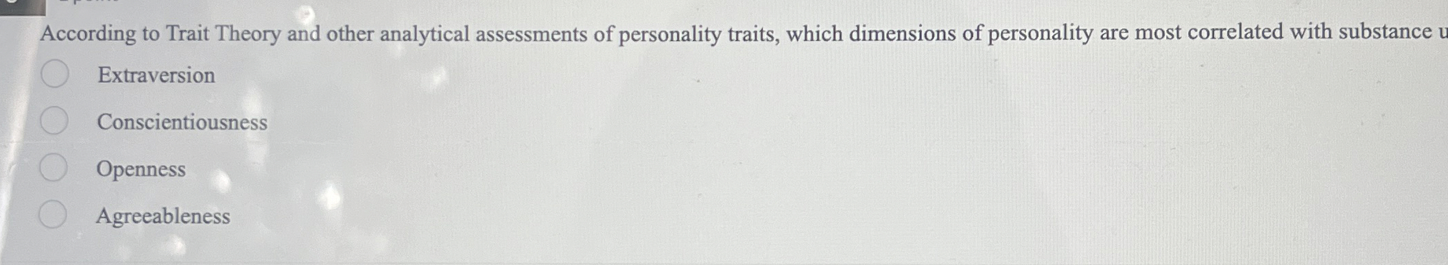 Solved According to Trait Theory and other analytical | Chegg.com