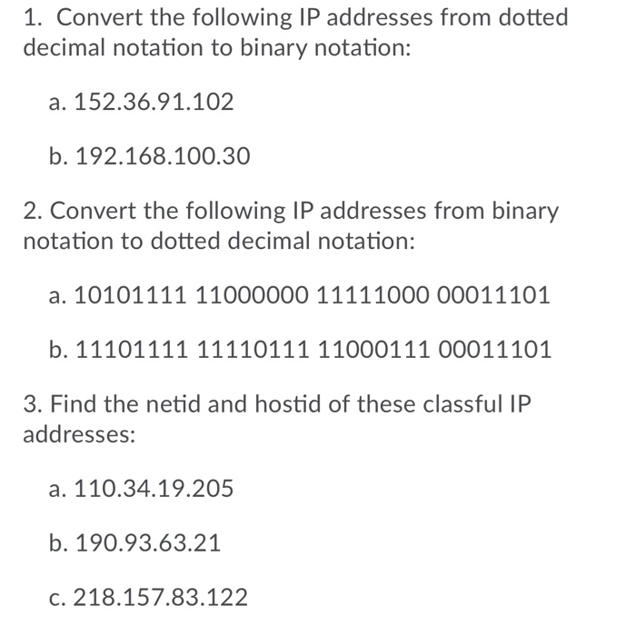 Dotted Decimal Ip Address Format To Binary Notation C Program My XXX