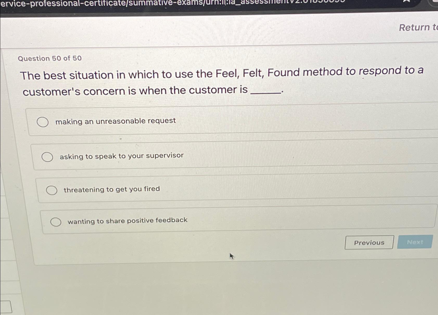 Solved ReturnQuestion 50 ﻿of 50The best situation in which | Chegg.com