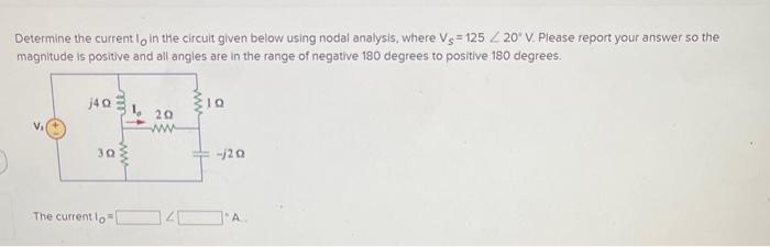 Solved Determine the current Io in the circuit given below | Chegg.com