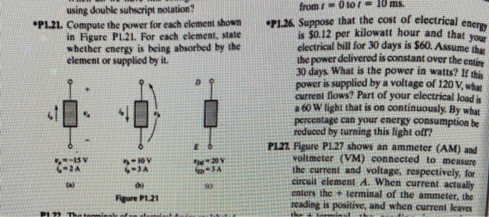 Solved ctrical energy using double subscript notation? | Chegg.com