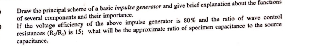 Solved Draw the principal scheme of a basic impulse | Chegg.com