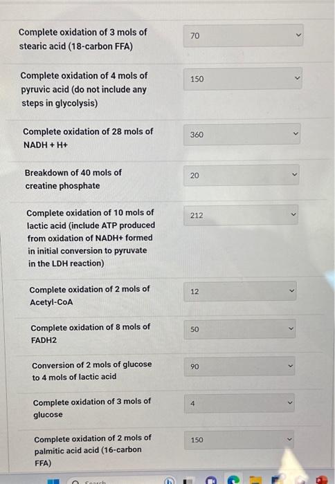 Solved Complete oxidation of 3 mols of stearic acid | Chegg.com