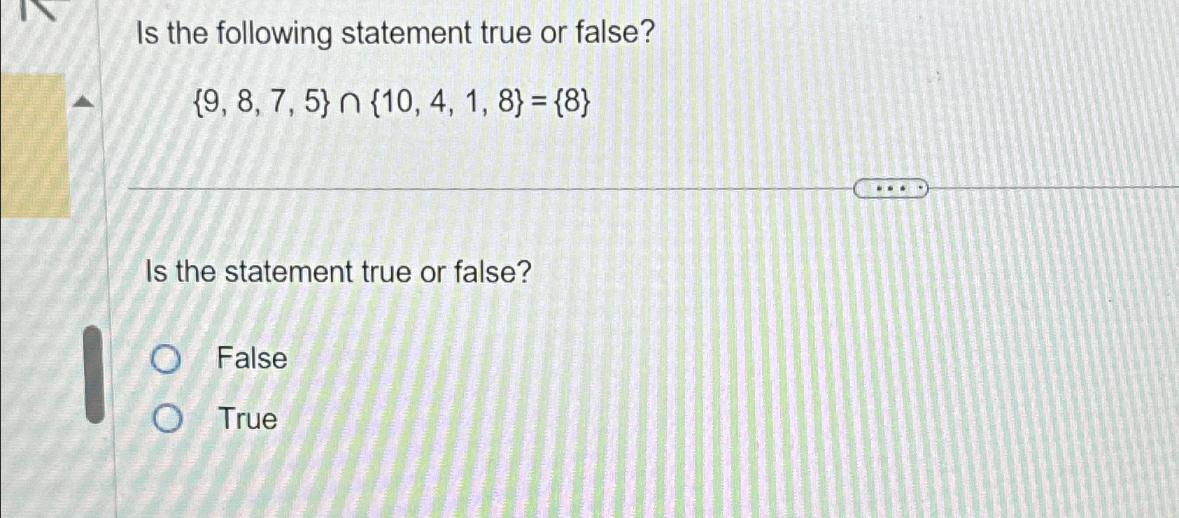 Solved Is the following statement true or | Chegg.com