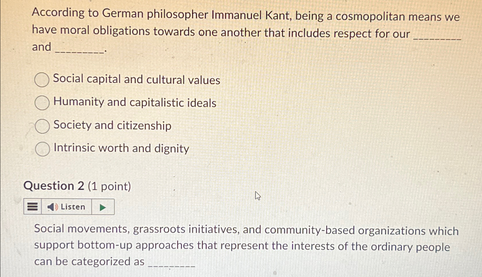 Solved According to German philosopher Immanuel Kant, being | Chegg.com