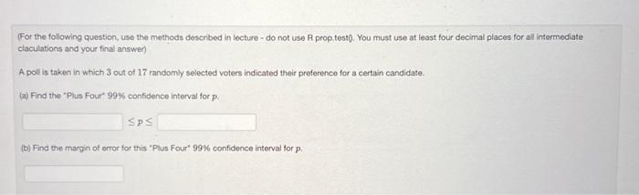 Solved For the following question, use the methods described | Chegg.com