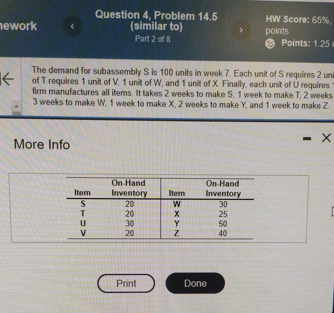 Solved The demand for subassembly S is 100 units in week 7 . | Chegg.com