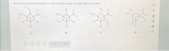 Solved Draw the Newman projections for one staggared and one | Chegg.com