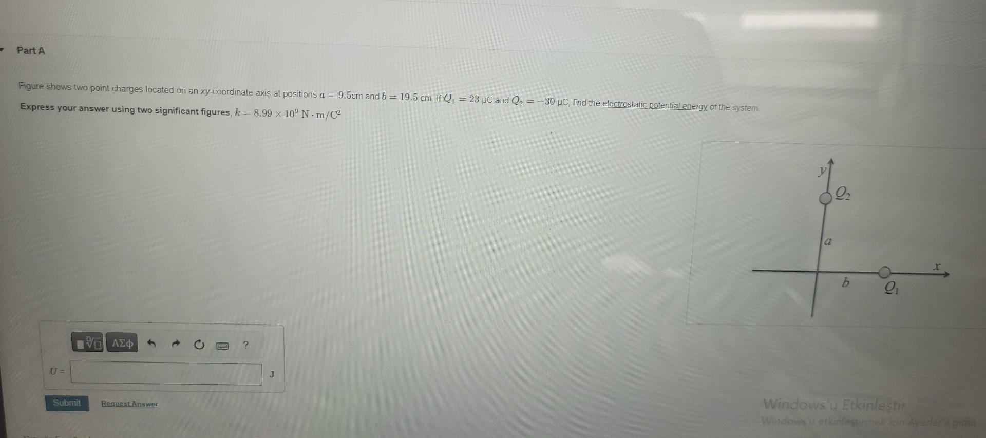 Solved Figure shows two point charges located on an | Chegg.com