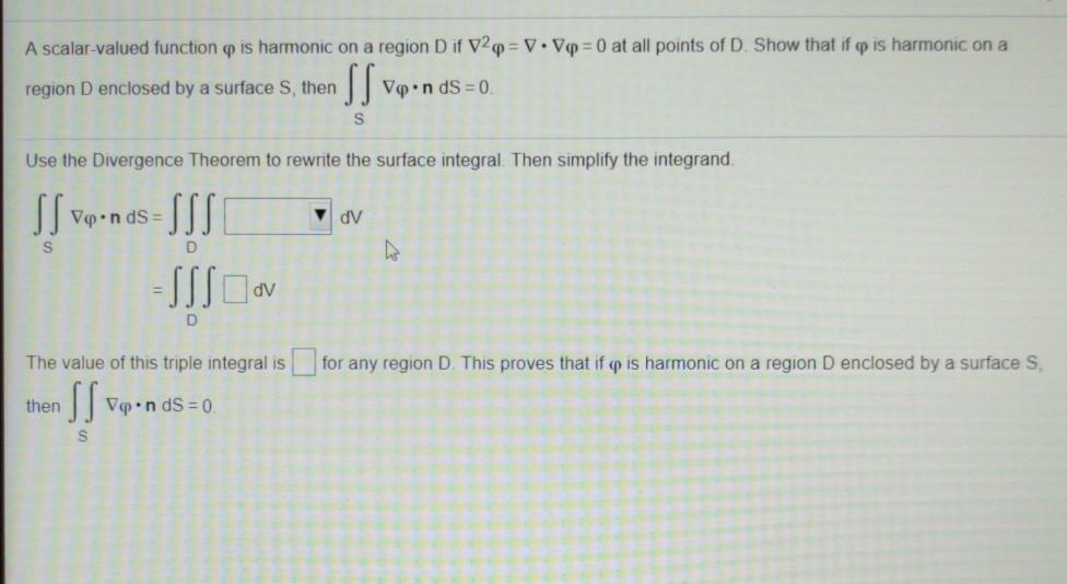 Solved A scalar-valued function is harmonic on a region Dif | Chegg.com