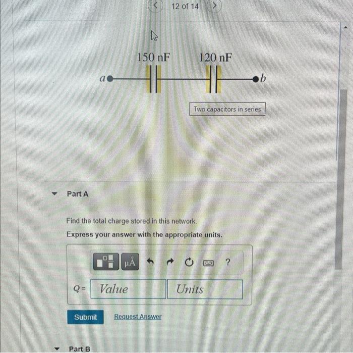 Solved Find the total charge stored in this network. Express | Chegg.com