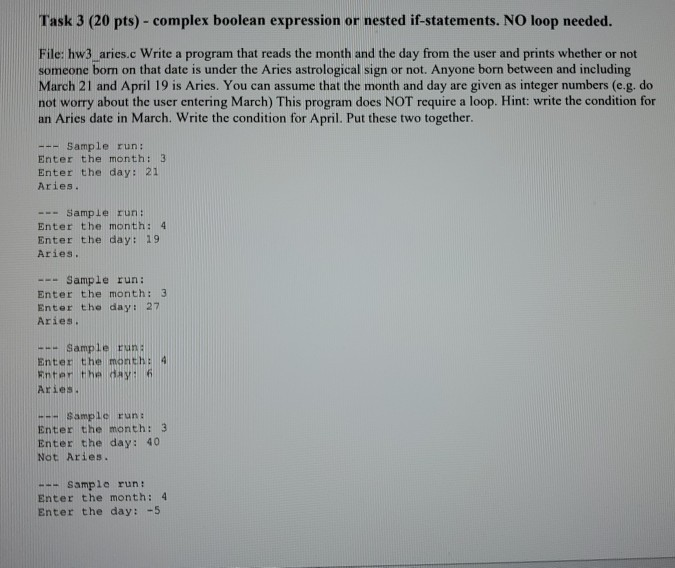 Solved Task 3 (20 pts) - complex boolean expression or | Chegg.com
